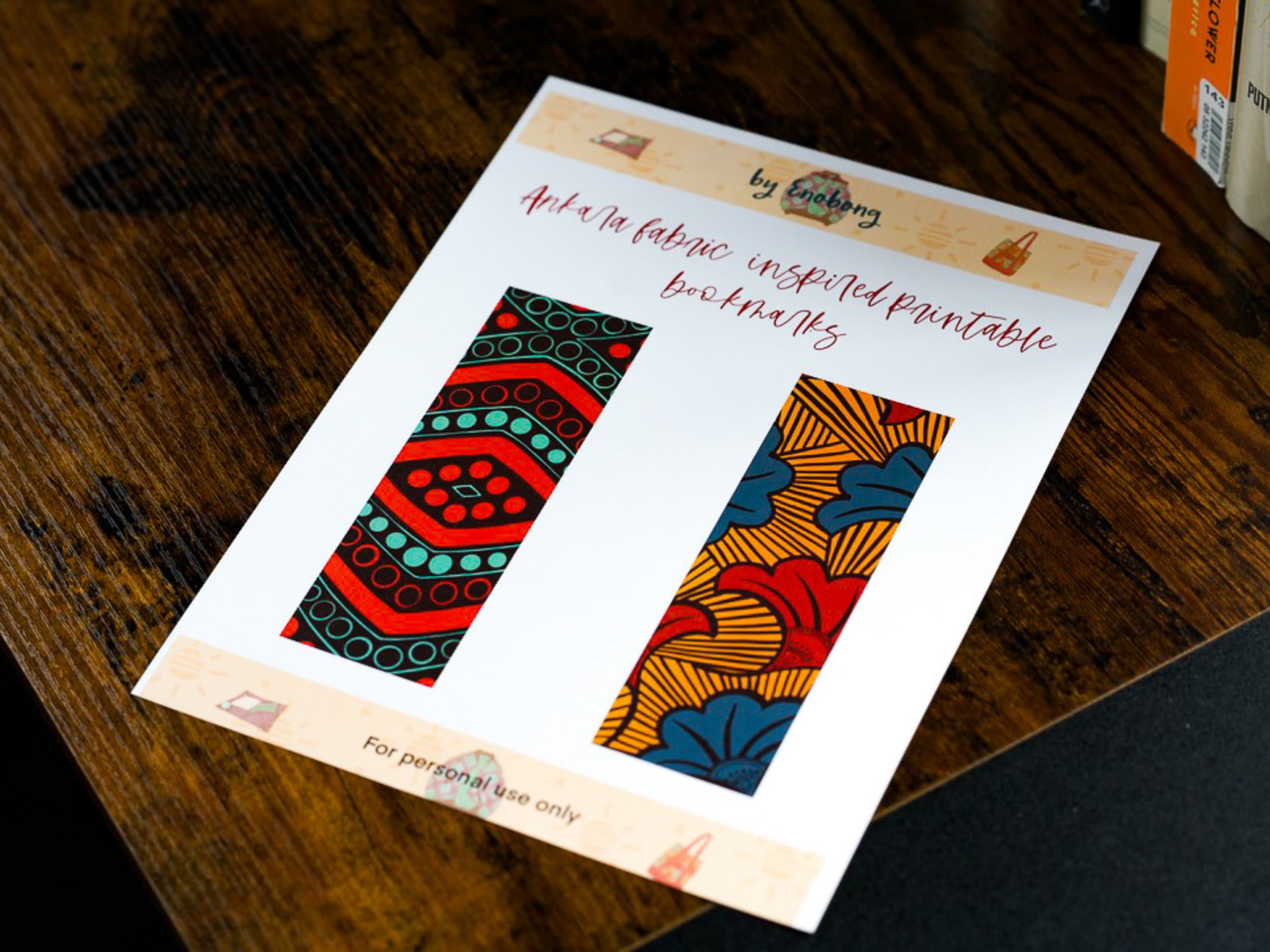 African Printable Bookmarks Instant Download Bookmarks Black - Etsy