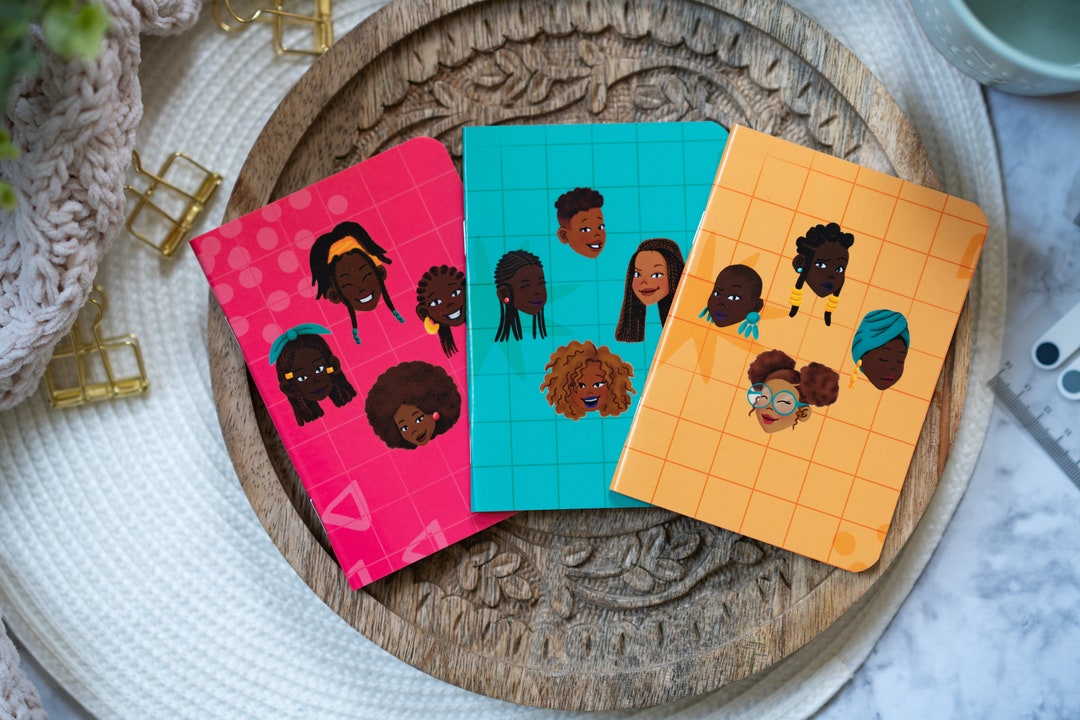 Black Girl Notebook African American Notebook Pattern Notebook Soft ...