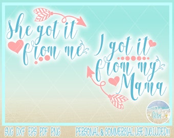I Get It From My Mama Svg | Etsy