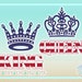 King and Queen Usa Flag Crown SVG Files for Cricut Silhouette | Etsy