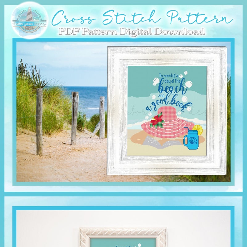 Beach Cross Stitch - Etsy