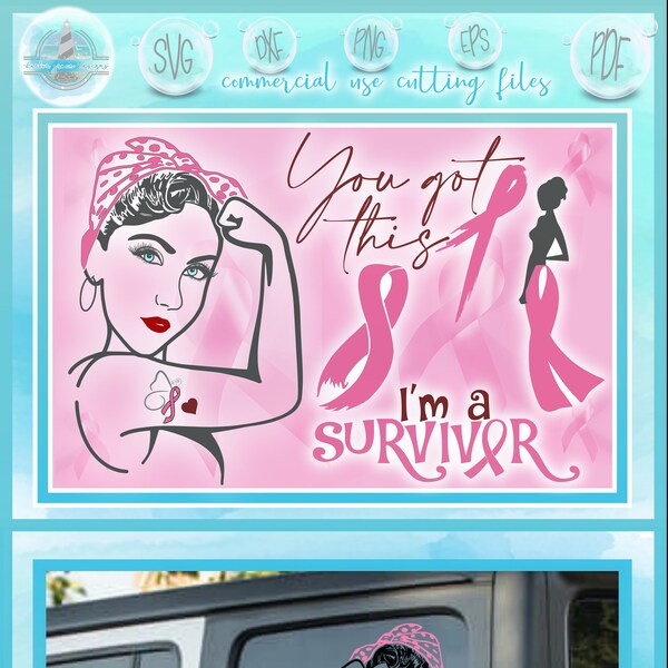 Rosie the Riveter Cancer Svg - Etsy