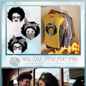 Leopard Bow Afro SVG Bundle - Leopard Print Bow - Afro Hair - Leopard ...