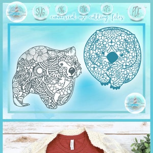 Wombat Mandala Zentangle SVG Files for Cricut Silhouette - Dxf Eps Pdf ...