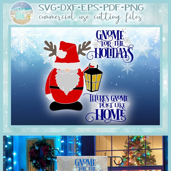 Gnome Place Like Home for the Holidays Svg - Etsy