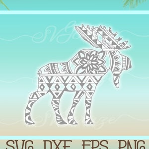 Moose Mandala Zentangle SVG Files for Cricut Silhouette - Dxf Eps Pdf ...