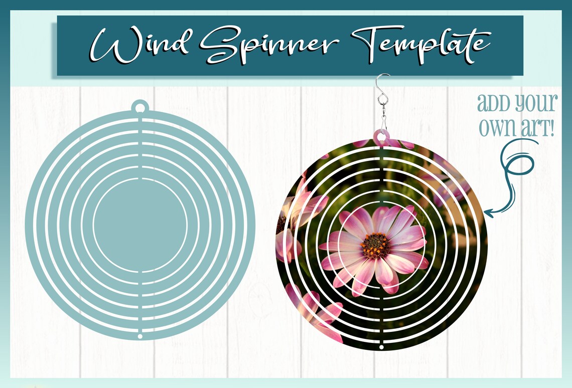Circle Wind Spinner Template SVG - Windspinner Svg - Hanging Wind ...