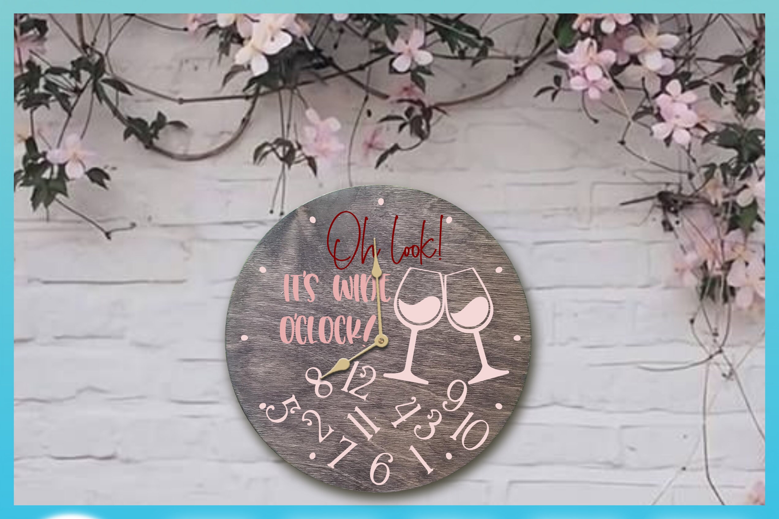 Funny Clock Quotes Sayings Round Sign Bundle SVG Files for Cricut ...