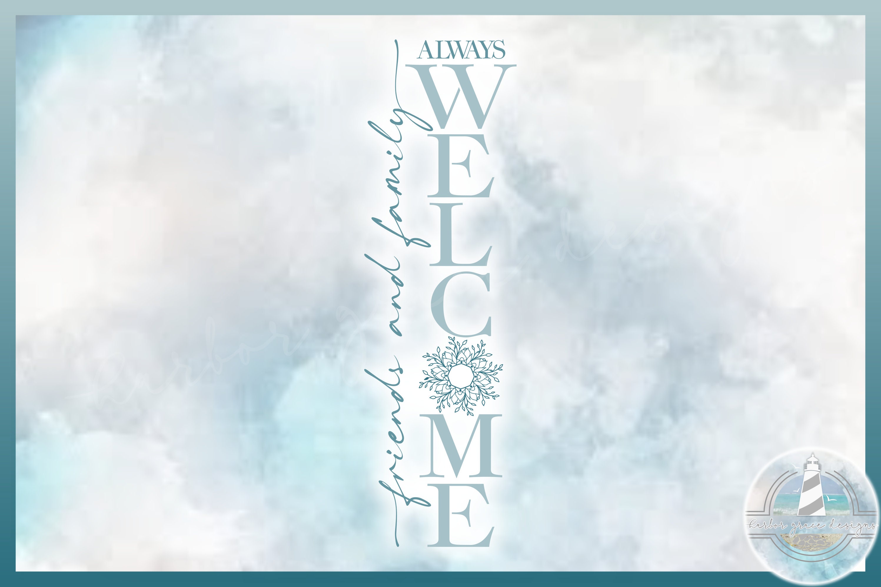 Friends and Family Always Welcome - Tall Vertical Front Porch Sign ...