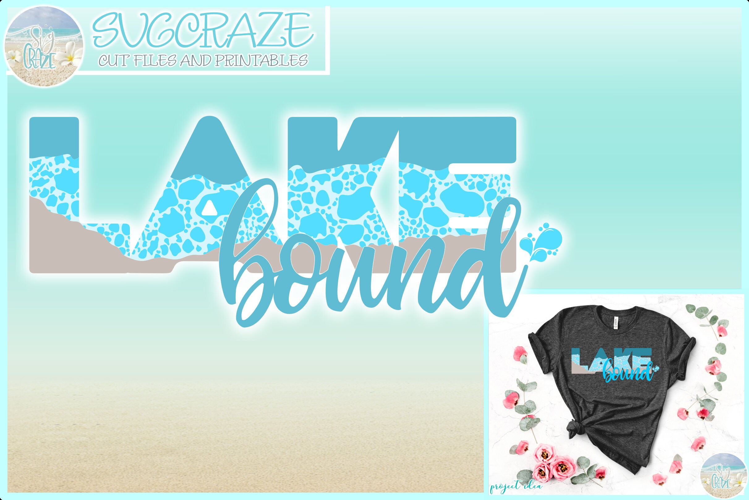 Lake Bound SVG Files for Cricut Silhouette Dxf Eps Pdf Png - Etsy