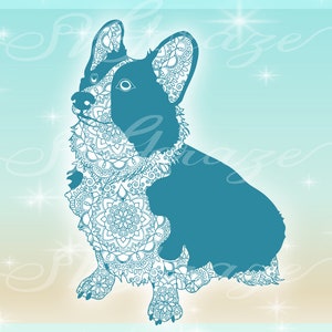 Pembroke Welsh Corgi Mandala Zentangle Bundle SVG Files for Cricut ...