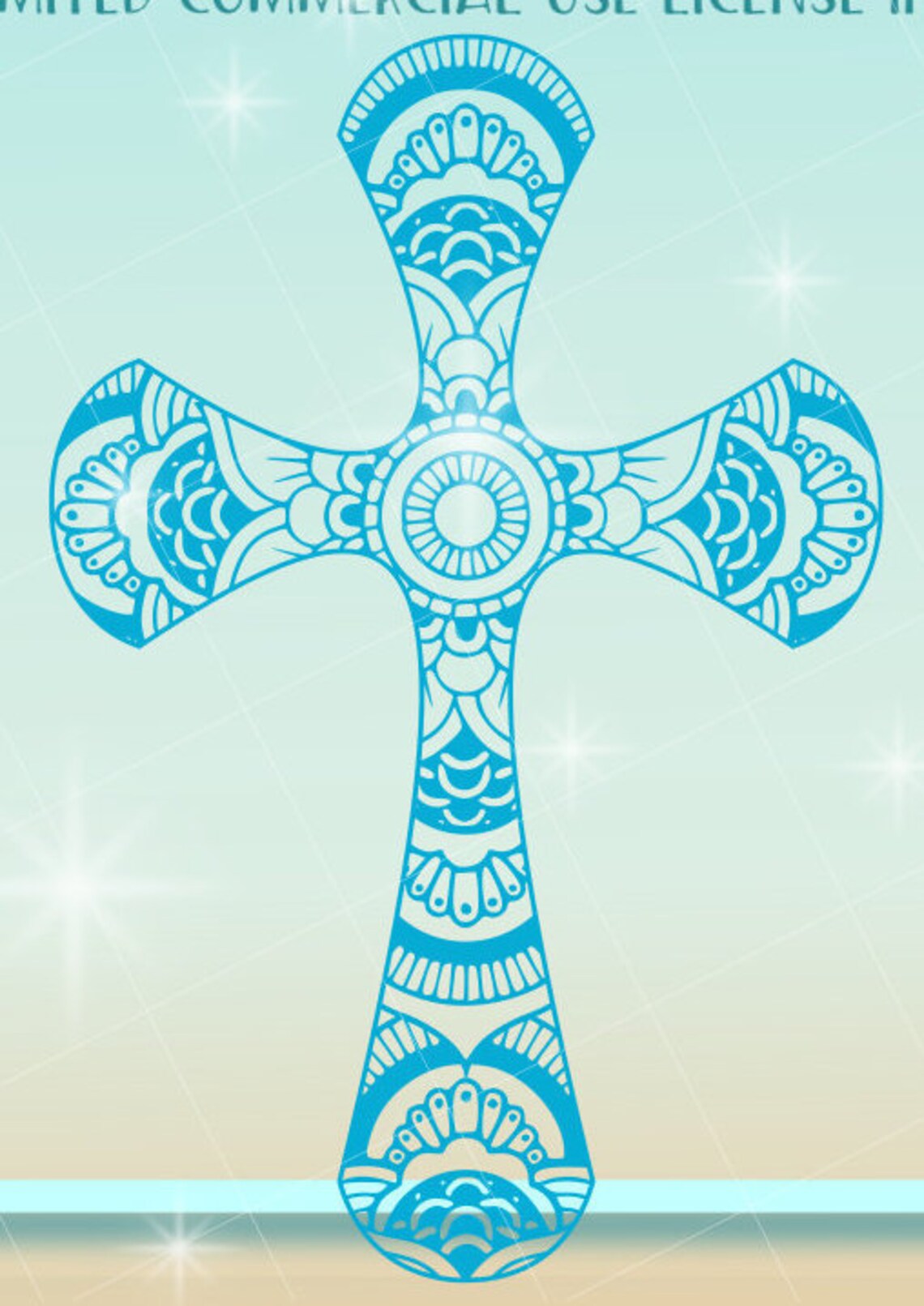 Cross Mandala SVG Files for Cricut Silhouette - Dxf Eps Pdf Png ...