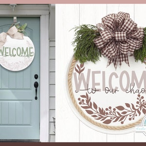 Funny Front Door Signs SVG Bundle, Sarcastic Door Sign Quotes, Round ...