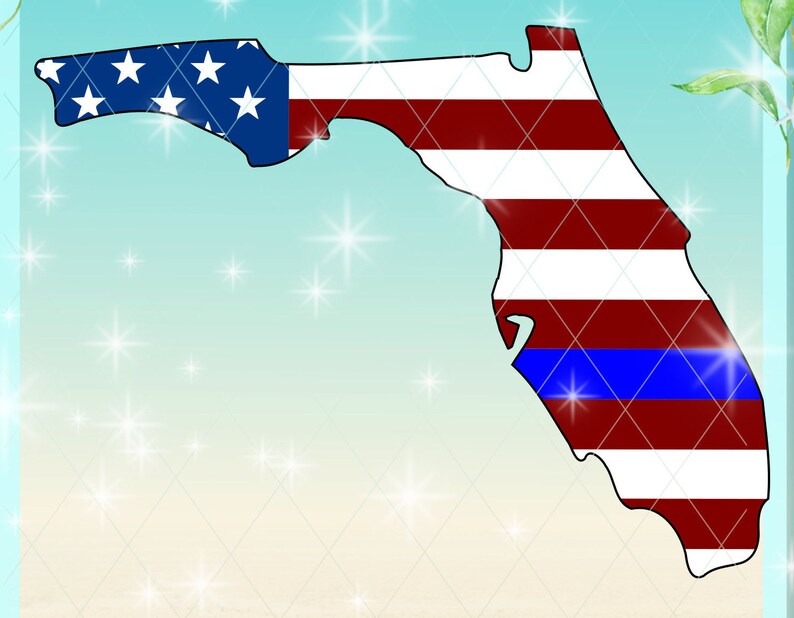 Florida Police Flag SVG Files for Cricut Silhouette - Dxf Eps Pdf Png ...