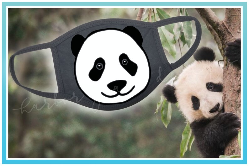 Panda Face Mask SVG Files for Cricut Silhouette Dxf Eps Pdf - Etsy