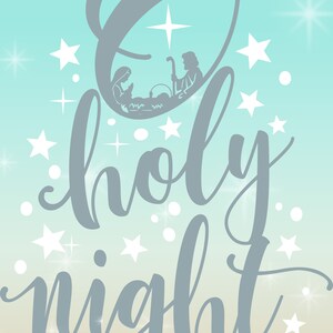 Christmas Song Oh Holy Night Nativity Scene SVG Files for Cricut ...