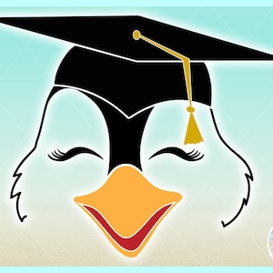 Penguin Face With Graduation Cap Seniors 2019 SVG Files for Cricut ...