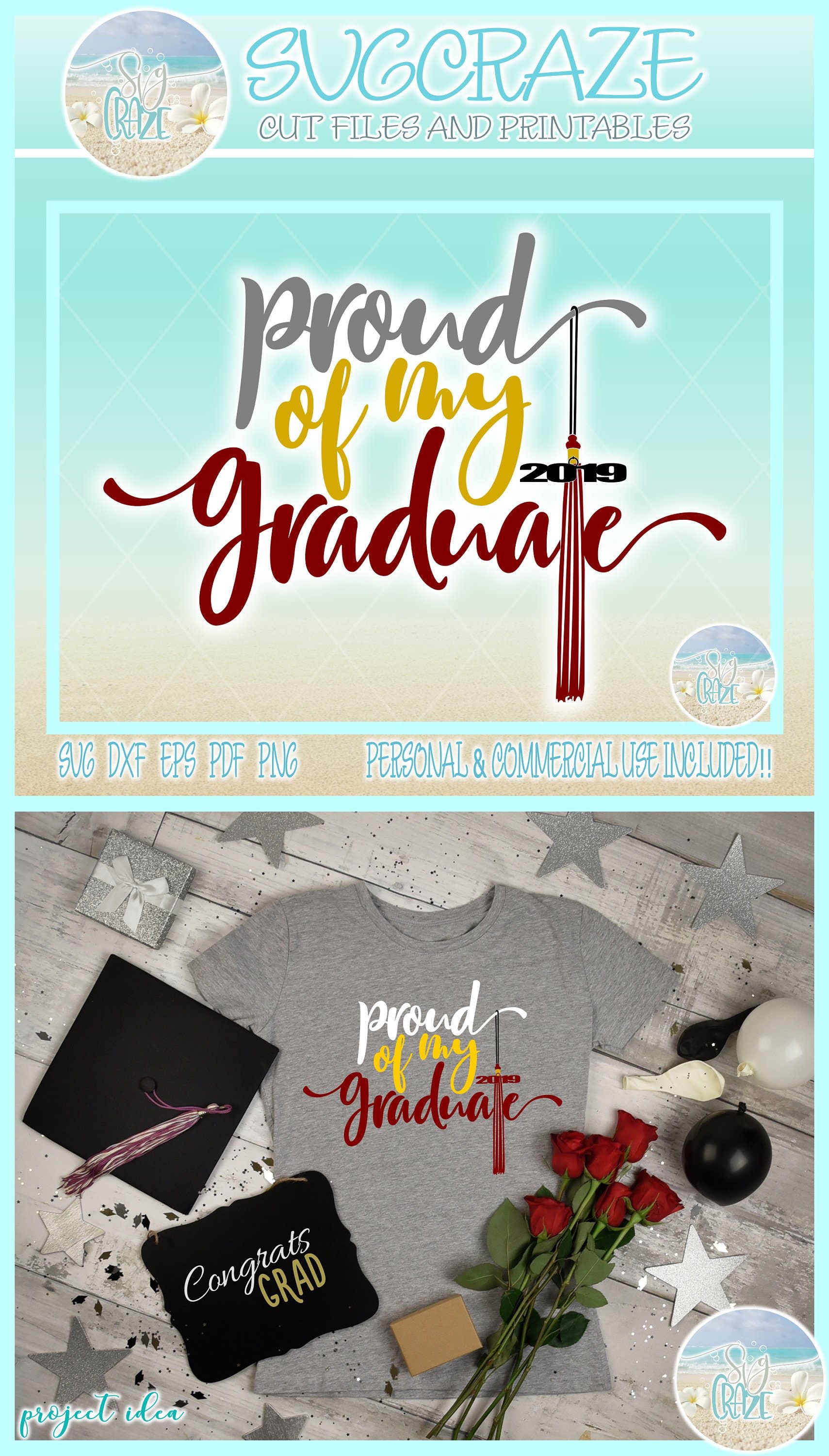 Proud of My 2019 Graduate Quote SVG Files for Cricut Silhouette - Dxf ...