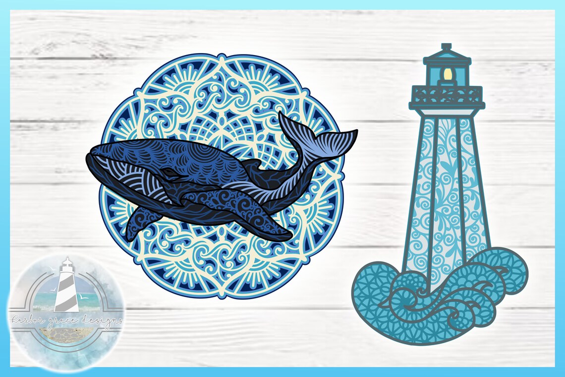 3D Mandala SVG Bundle | Layered Ocean Beach Theme Bundle | Multi ...