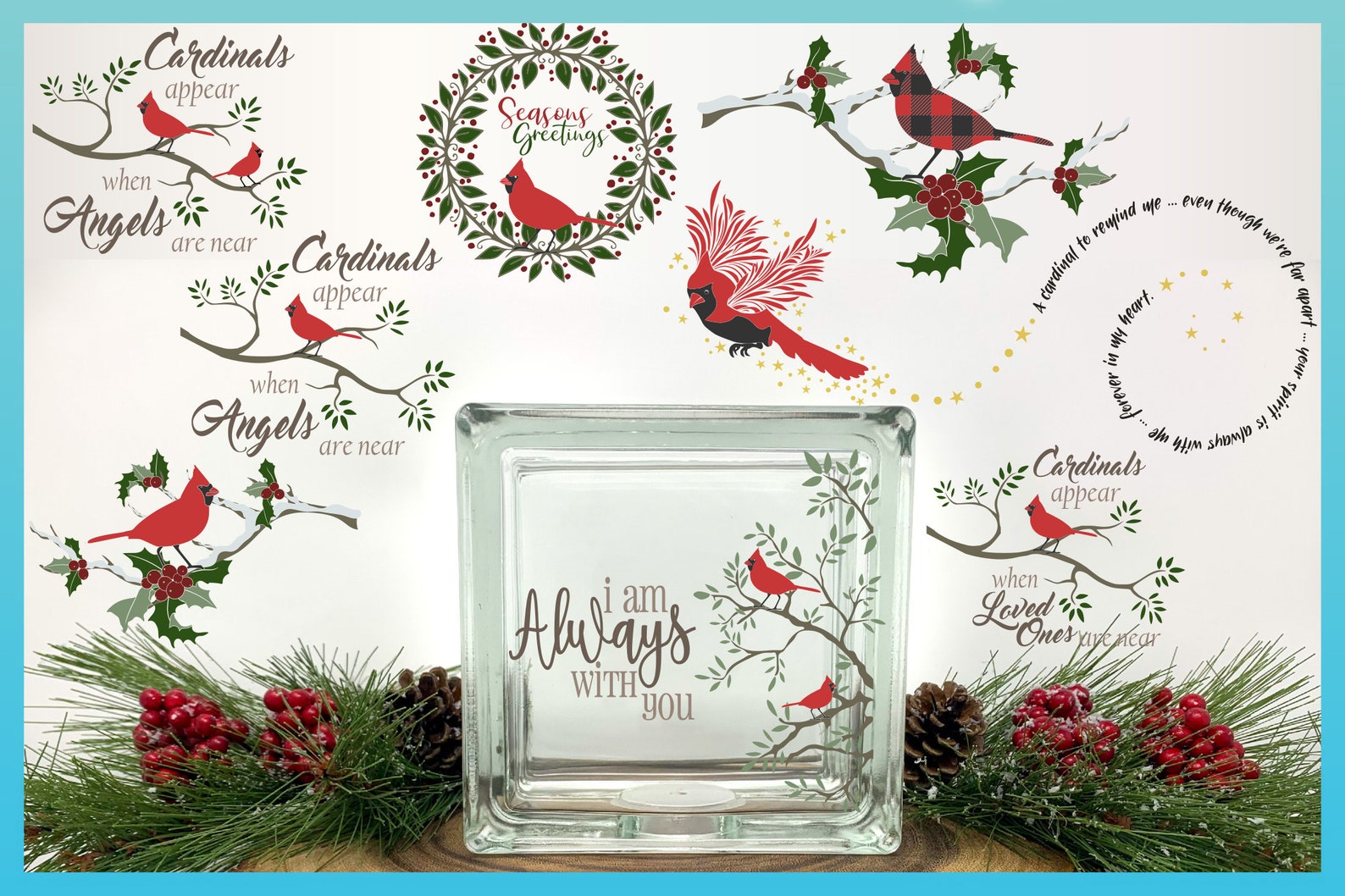 Cardinal Bundle With Quotes SVG Dxf Eps Png PDF A Christmas - Etsy