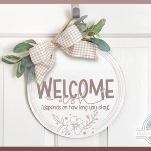 Funny Front Door Signs SVG Bundle, Sarcastic Door Sign Quotes, Round ...