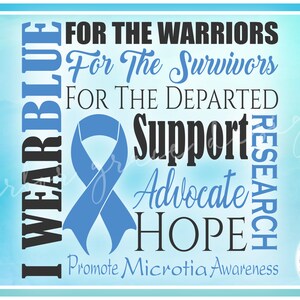 I WEAR BLUE Microtia Awareness Support SVG Files for Cricut Silhouette ...