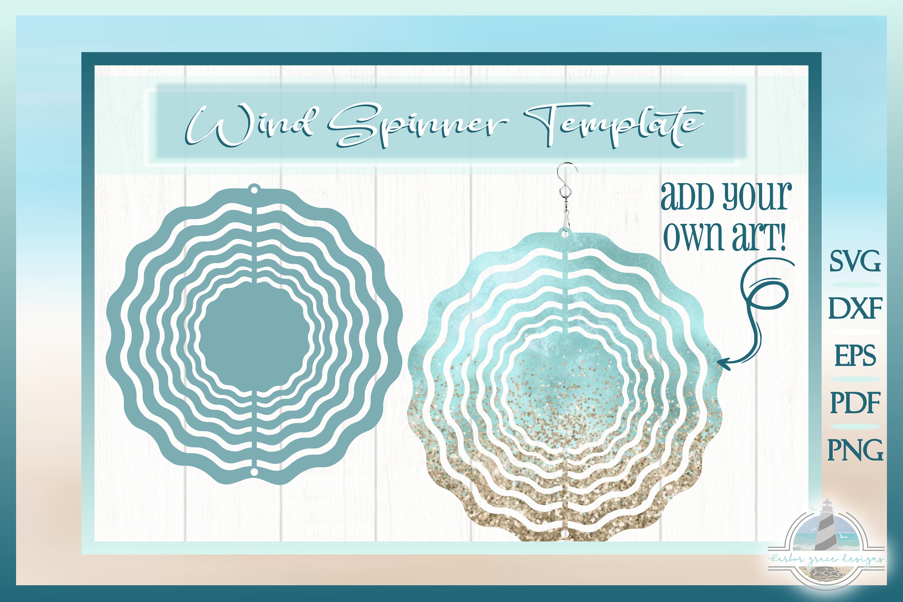 Round Wind Spinner Template - Windspinner SVG - Hanging Wind Spinners ...