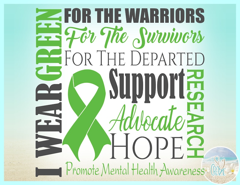 I WEAR GREEN Mental Health Awareness Support SVG Files for | Etsy I WEAR GREEN Mental Health Awareness Support SVG Files for | Etsy