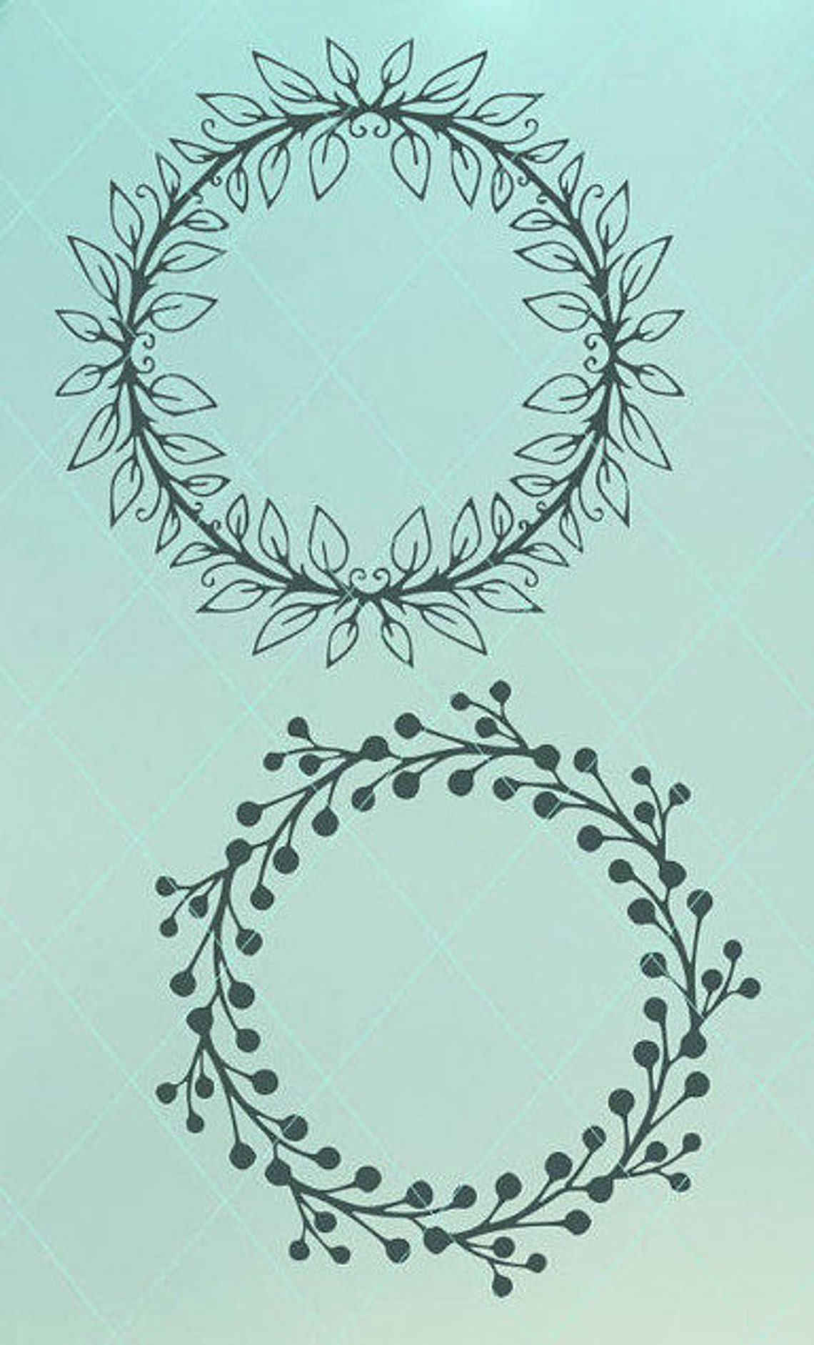 Berry Wreath SVG Files for Cricut Silhouette Dxf Eps Pdf Png - Etsy