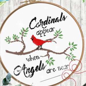 Counted Cross Stitch PDF Pattern | Cardinals Appear When Angels Are ...