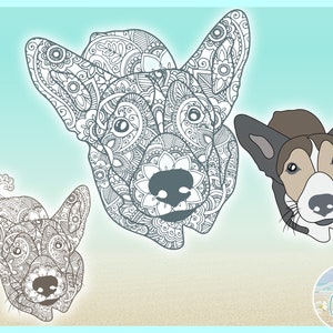 Corgi Dog Mandala Zentangle SVG Files for Cricut Silhouette - Dxf Eps ...