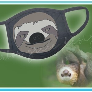 Sloth Face Mask SVG Files for Cricut Silhouette - Dxf Eps Pdf Png ...