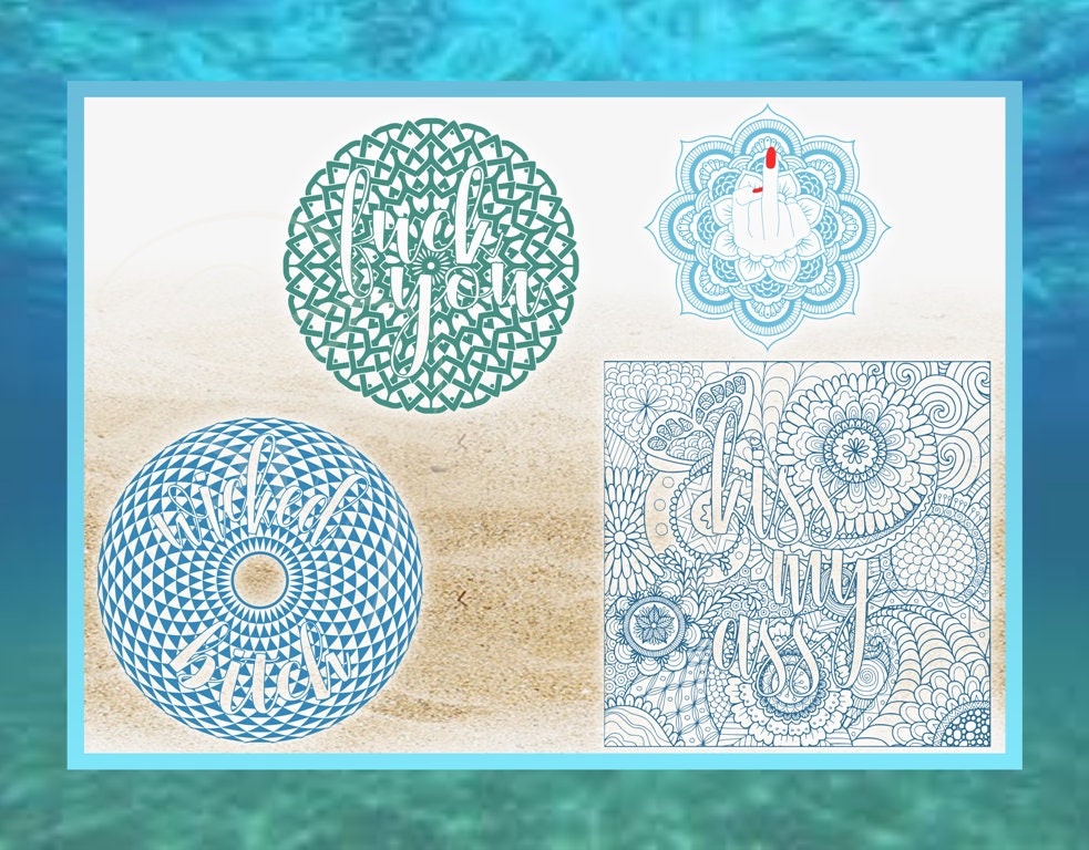 OFFENSIVE! Adult Coloring Pages and Cut Files - Cuss Word Swear Word ...