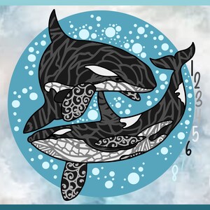 3D Layered Design | Orcas Whales Mandala SVG File | Multi Layered ...