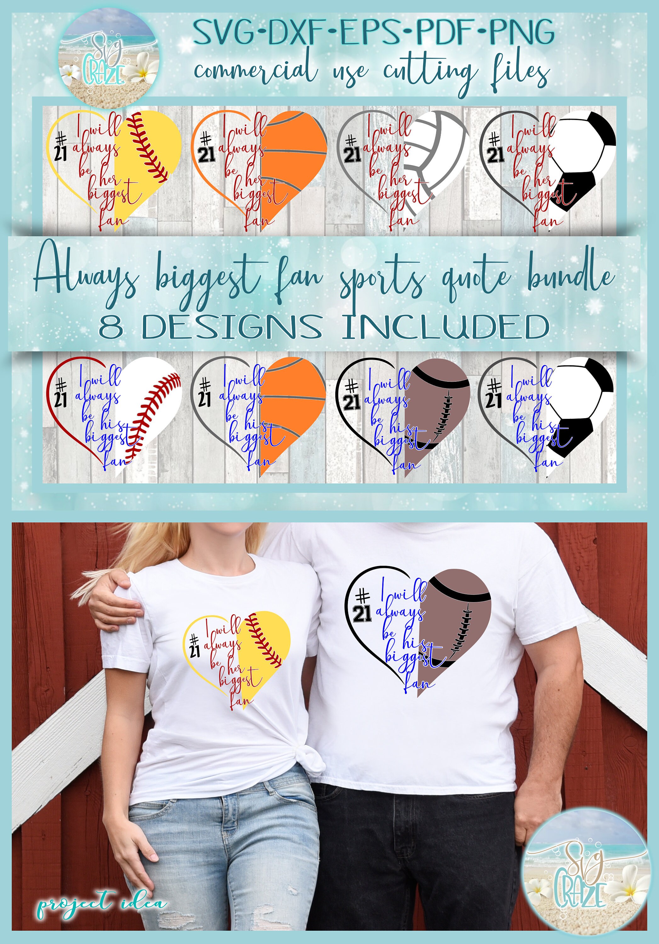 Always Biggest Fan Sports Quote Bundle SVG Files for Cricut - Etsy