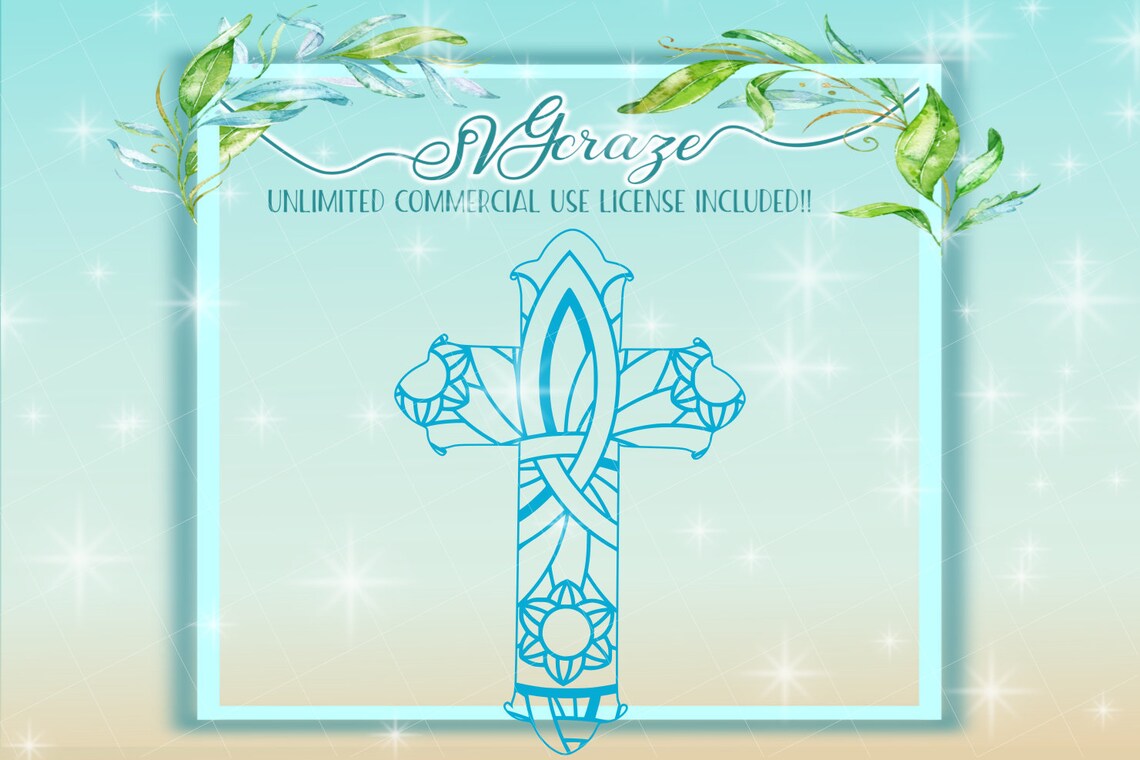 Cross Mandala SVG Files for Cricut Silhouette - Dxf Eps Pdf Png ...