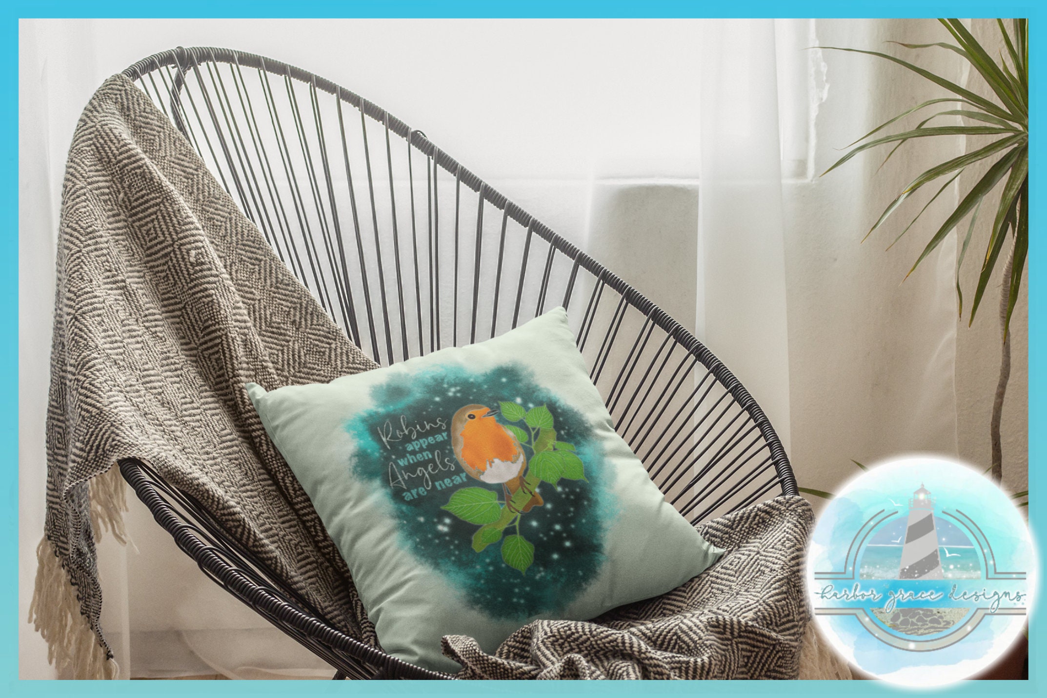 Robins Appear When Angels Are Near Quote Sublimation | Etsy