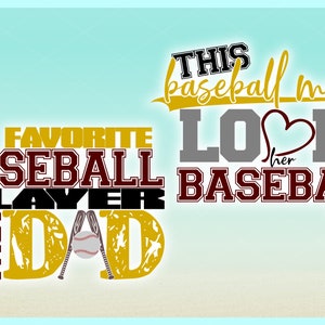 Proud Baseball Mom and Dad Favorite Player SVG Files for Cricut ...