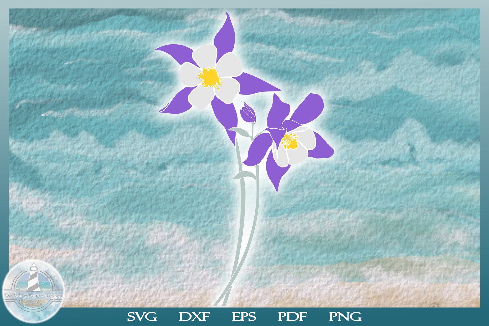 Columbine Flower SVG Files for Cricut Silhouette Dxf Eps Pdf - Etsy