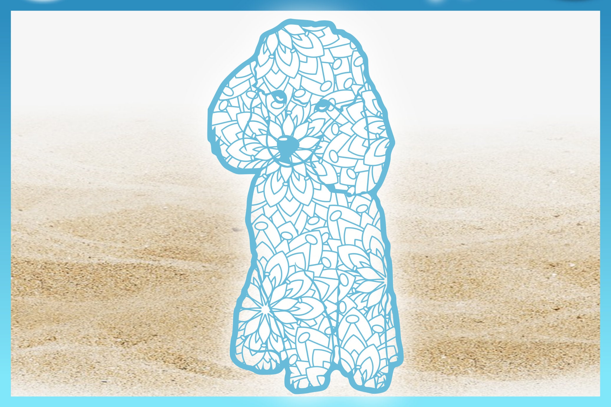 Poodle Mandala Zentangle Bundle SVG Files for Cricut Silhouette - Dxf ...