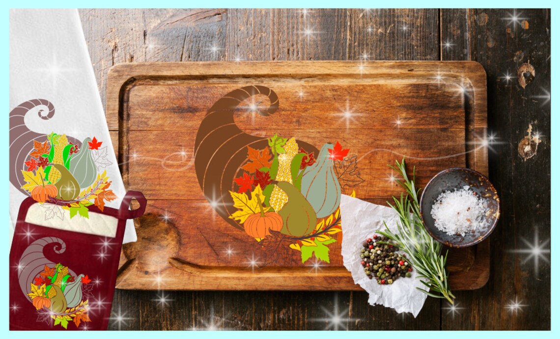 Thanksgiving Cornucopia SVG Files for Cricut Silhouette Dxf - Etsy