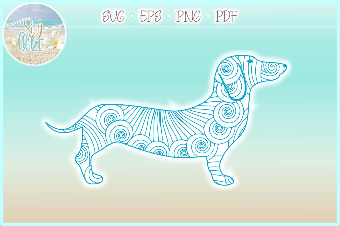 Dachshund Mandala Zentangle Bundle SVG Files for Cricut - Etsy