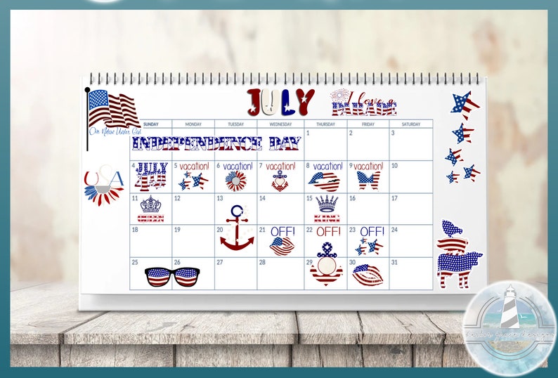 Patriotic 4th of July Printable Sticker Bundle Independence - Etsy