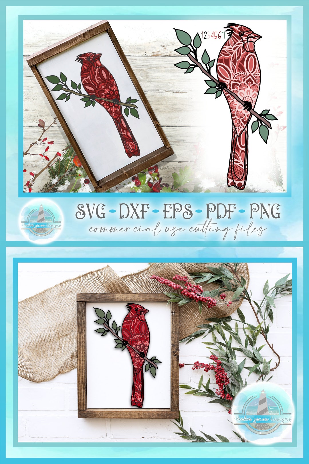 3D Layered Cardinal | Cardinal Mandala SVG File | Multi Layered Mandala ...