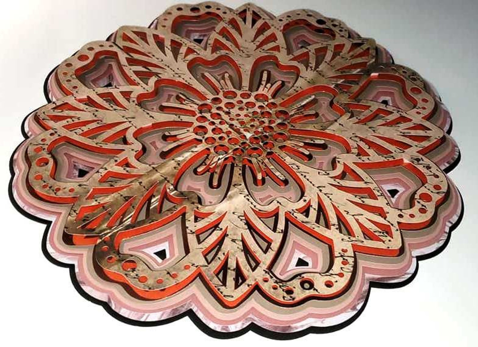 3D Layered Design | Flower Mandala SVG File | Multi Layered Mandala SVG ...