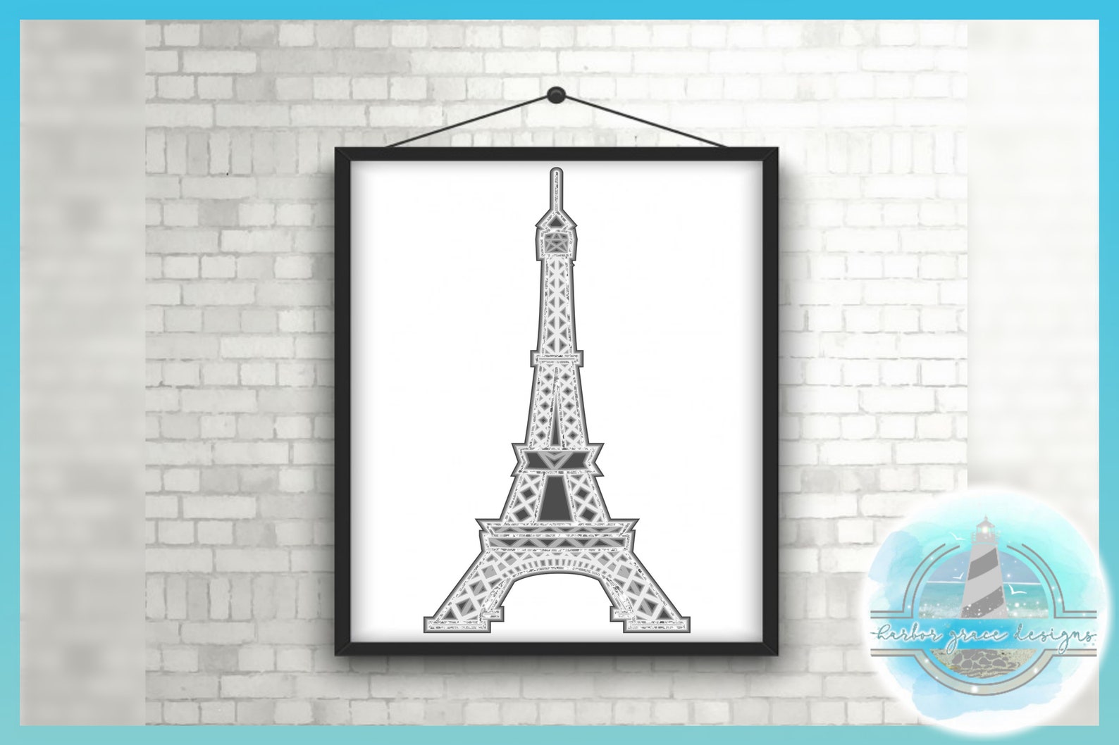 3D Layered Design | Eiffel Tower Paris Mandala SVG File | Multi Layered ...