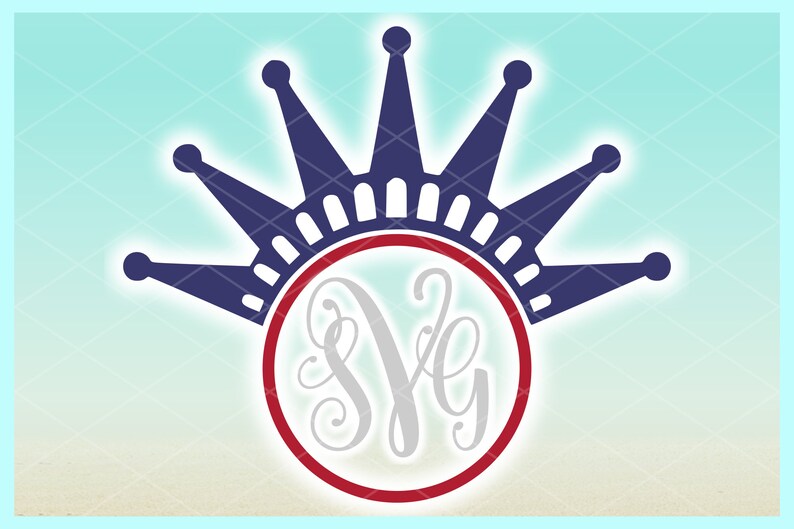Lady Liberty USA Patriotic Monogram SVG Files for Cricut Silhouette ...