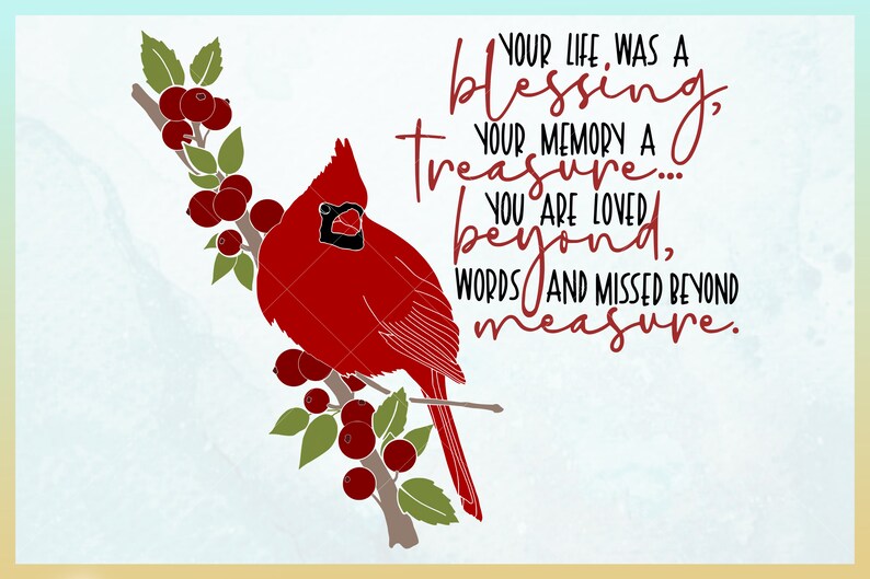 Cardinal Memorial Quote SVG Bundle - Christmas Cardinal SVG - Cardinal ...