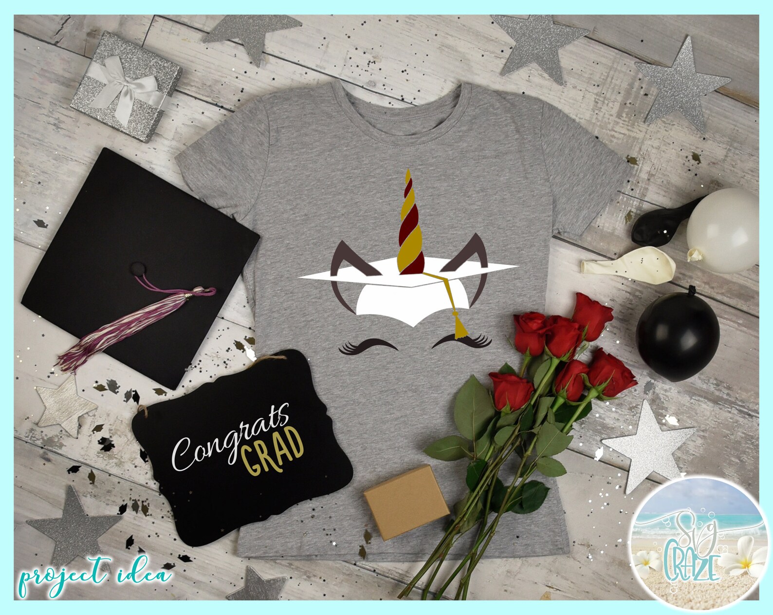 Unicorn Face With Graduation Cap Seniors 2019 SVG Files for Cricut ...