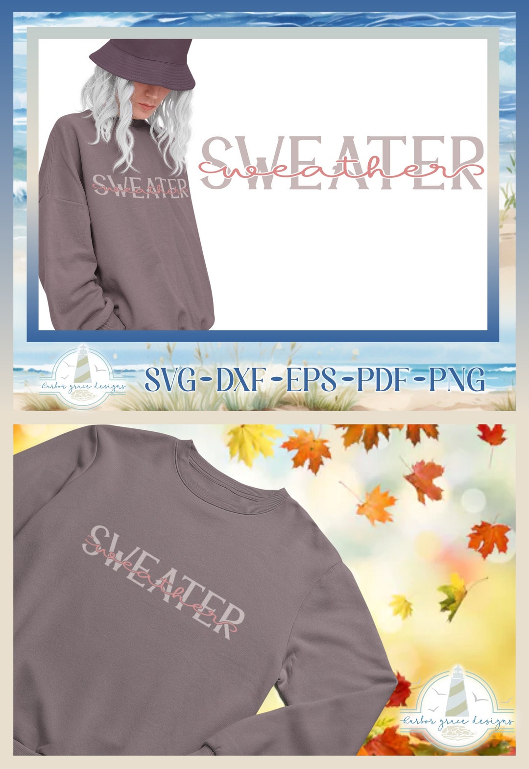 Sweater Weather Quote Knockout Text SVG - Etsy
